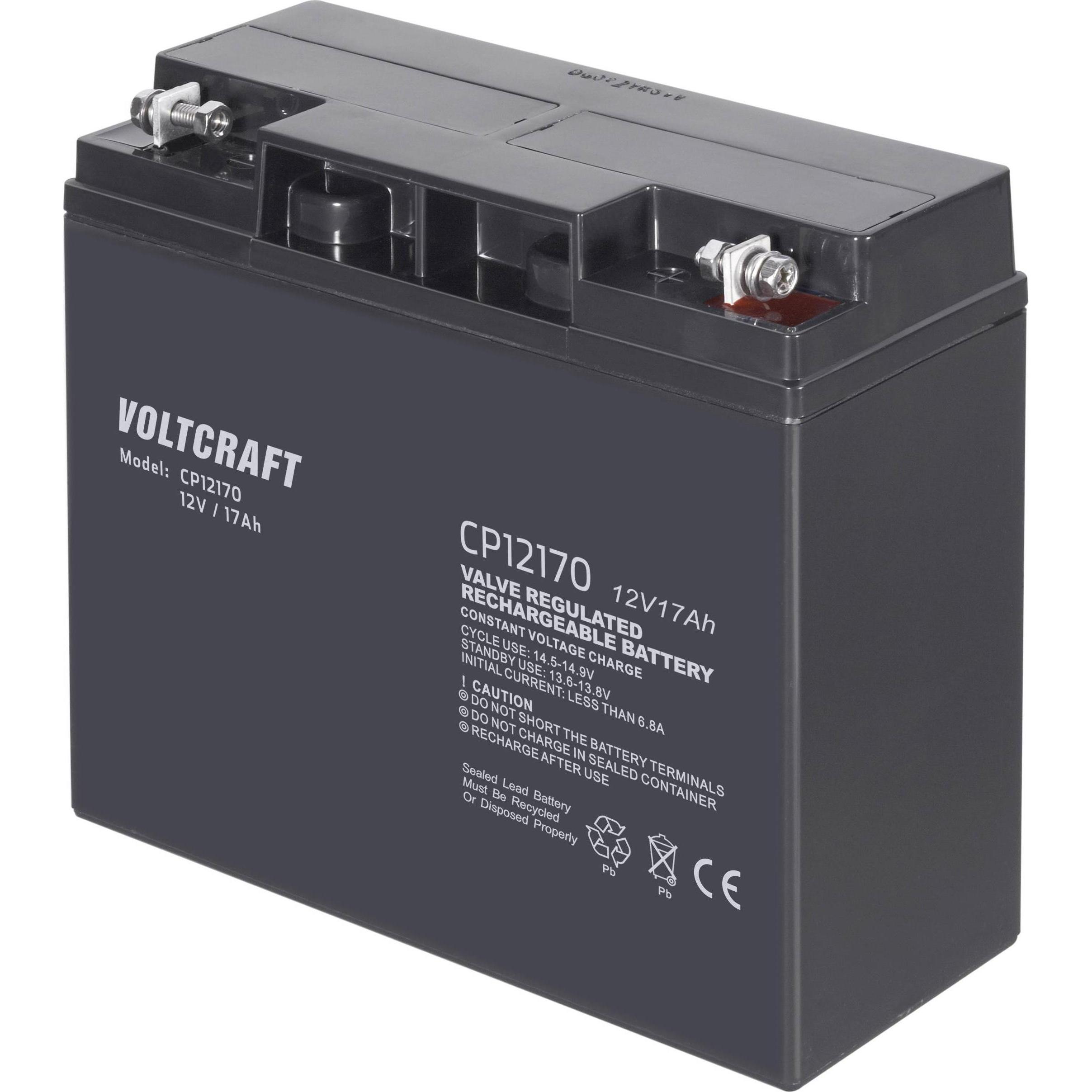 Voltcraft CE12V/17Ah VC-12713975 Bleiakku 12 V 17 Ah Blei-Vlies (AGM ...