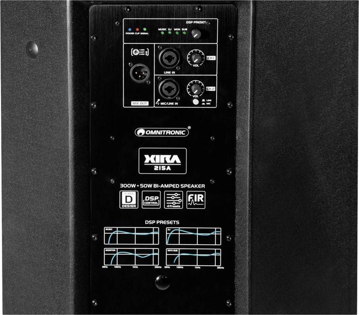 Omnitronic XIRA-215A Aktiver 2-Wege Lautsprecher FIR-DSP - Galaxus