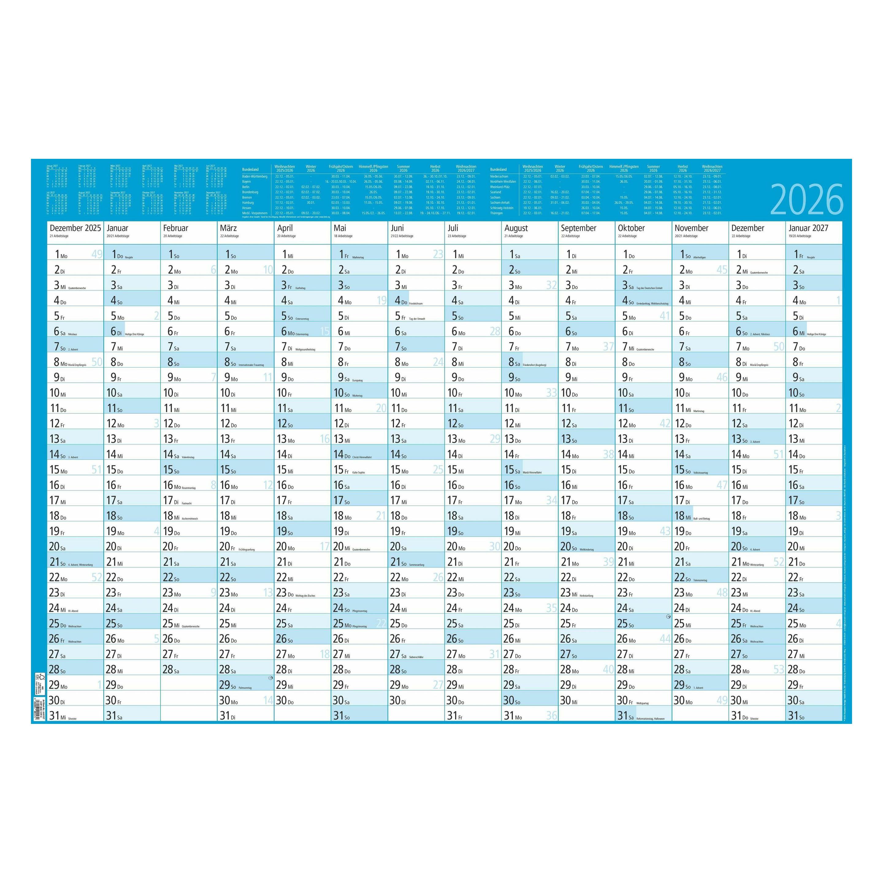 Jahresplaner14Monatefoliert2026-Plakat-Kalender86x61cm-abwischbar-Fe