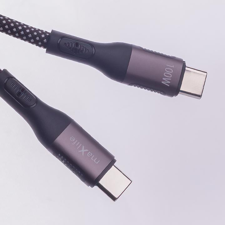 Maxlife MXUC-11 magnetisches Kabel USB-C - USB-C 1,0 m 100W schwarzes ...
