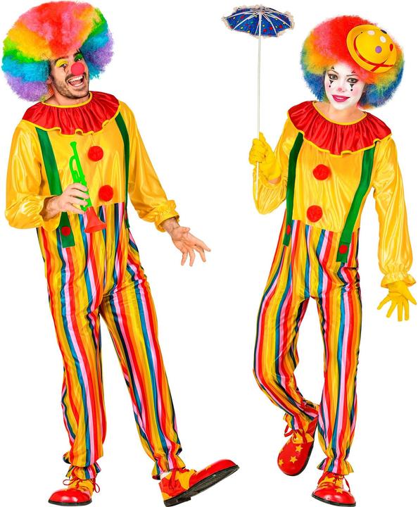 Widmann Circus clown with costume with collar and braces (S) - Galaxus