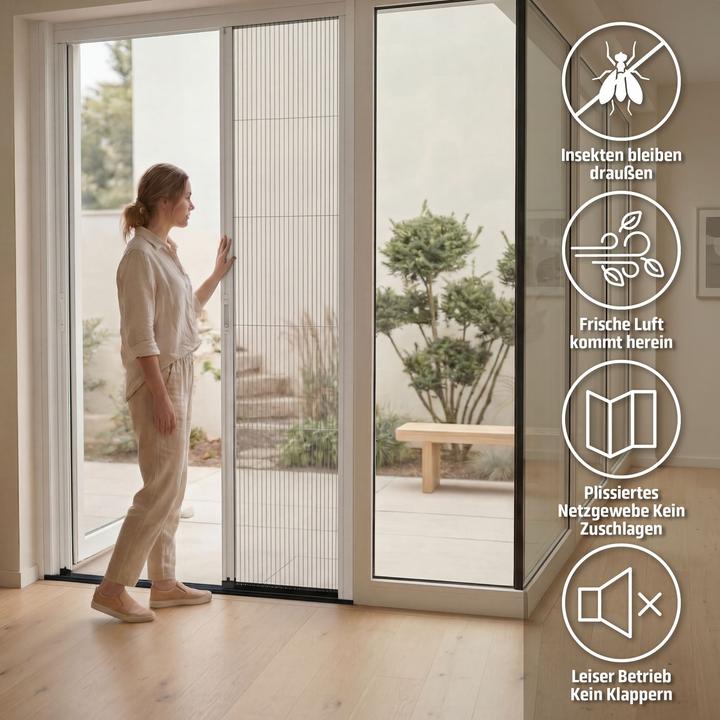 Cocoon Home Concepts Cocoon Insektenschutztür plissiert anthrazit - 96 ...