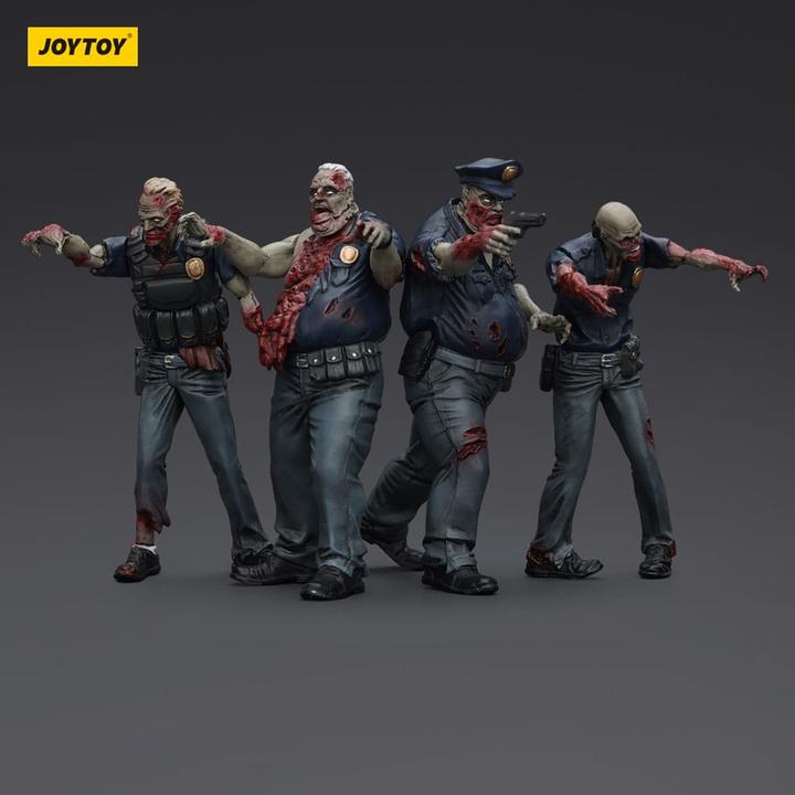 Joy Toy Zombie Dark Source Actionfiguren 4er-Pack Police (Male) 8 cm ...