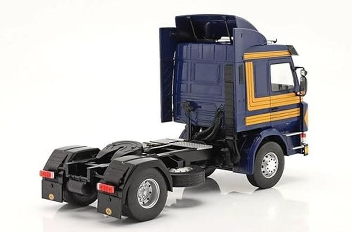 Mercedes-Benz SCANIA 143 Topline donkerblauw, geel, 1987, ASG, 1:18 ...