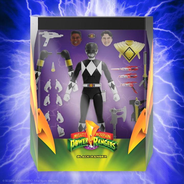 Super7 Mighty Morphin Power Rangers beeldje Ultimates Black Ranger 18 ...