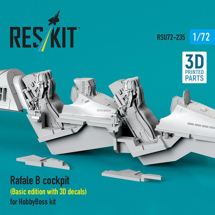 ResKit Rafale B cockpit (Basic edition with 3D decals) for HobbyBoss ...