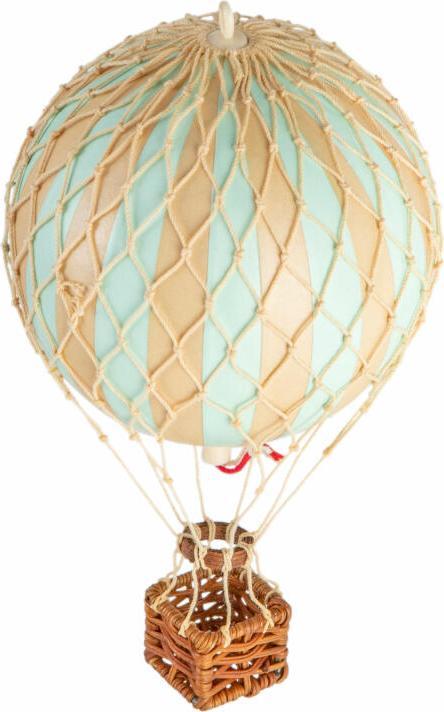 Authentic Models Montgolfiere 13cm - Lignes Fines Ivoire Et Menthe