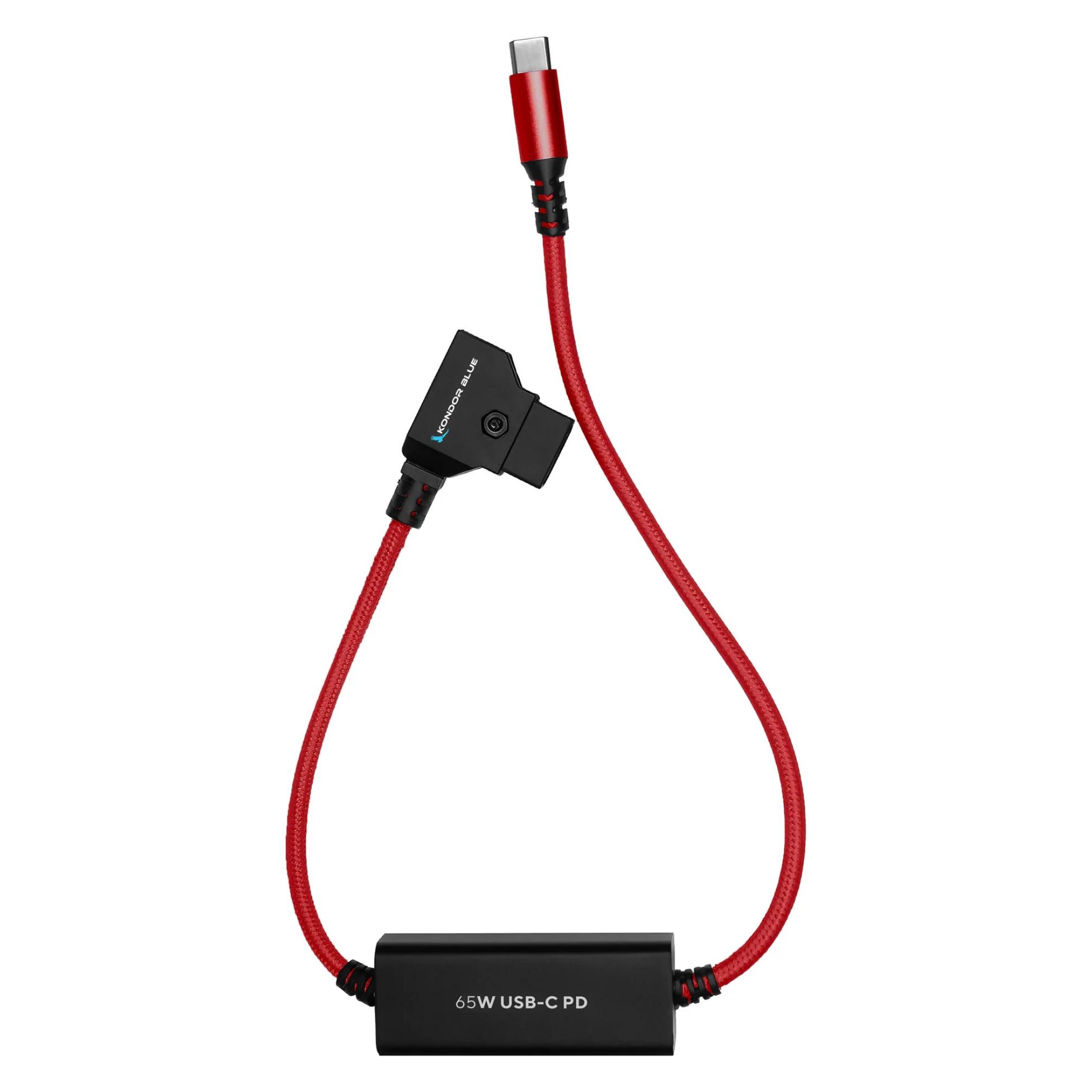 Kondor Blue 16" D-Tap to USB C Power Delivery Cable for Mirrorless ...