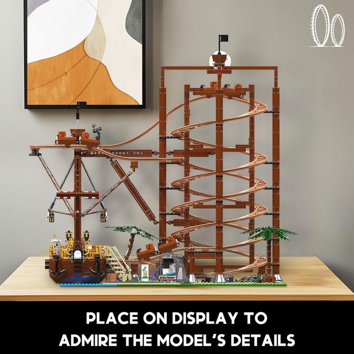 Mould King Double Helix Roller Coaster - Pirate Ship - Galaxus