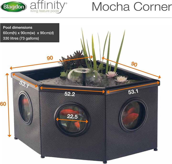 Blagdon Vervanging Liner voor de Affinity Mokka Corner Water Feature Pool