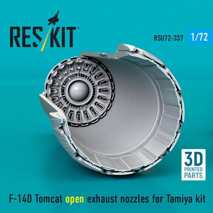 ResKit F-14D Tomcat open exhaust nozzles for Tamiya kit (3D Printed)