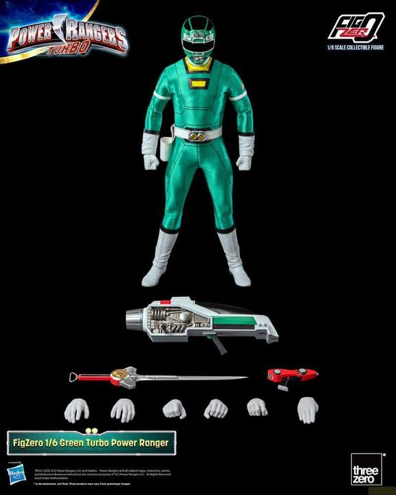 ThreeZero Power Rangers Turbo FigZero Actionfigur 1/6 Green Turbo Power ...