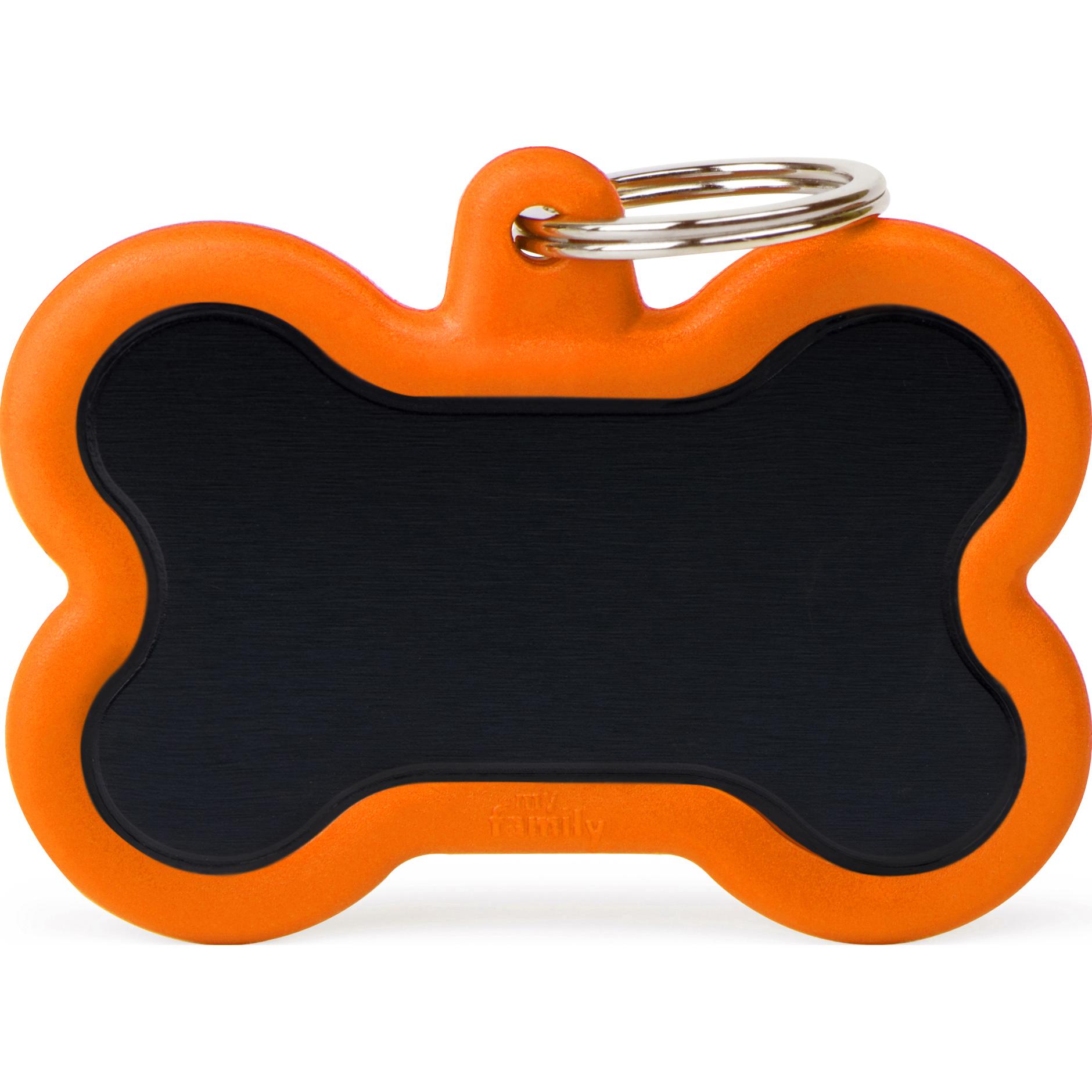 Myfamily Black Bone Alu ID-Hundetag orange, 4.9x3.6cm (1 Stk) (Hund ...
