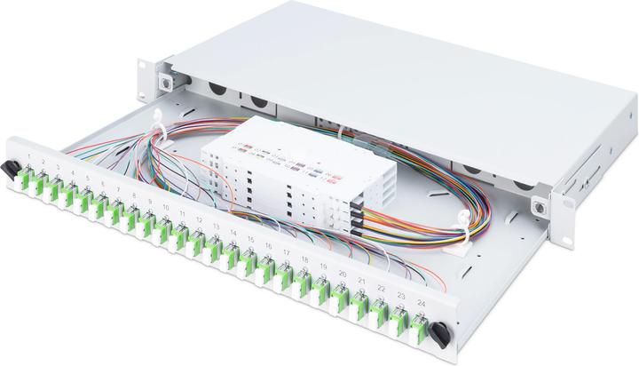 Digitus Fiber Optic Splicebox bestückt mit 24 LC/APC DX und 48 LC/APC ...