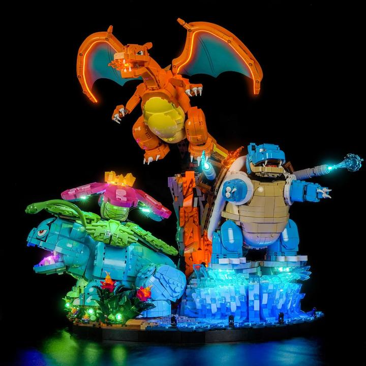 BrickBling LED Licht Set für LEGO Pokémon: Bisaflor, Glurak und Turtok ...
