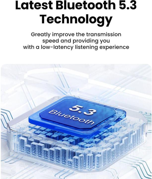 Ugreen Słuchawki bezprzewodowe WS200 HiTune T6 Hybrid ANC 15158 (białe) (7 h, Cable) - Digitec