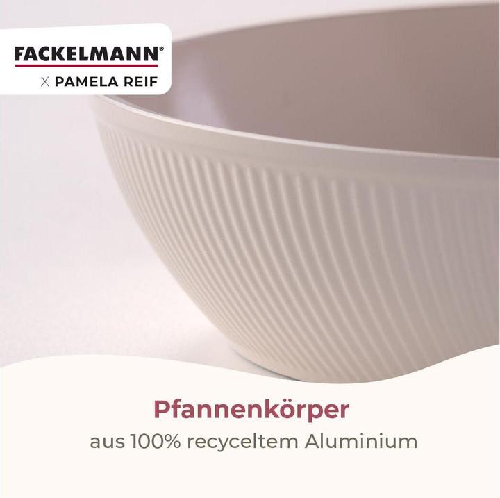 Fackelmann Bratpfanne Shell 20 cm, Beige, Material: Recycling