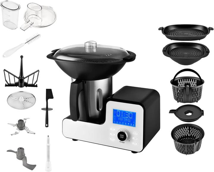 Venga Multifunctional Kitchen Robot with Scale, 10 Programs, Recipe ...
