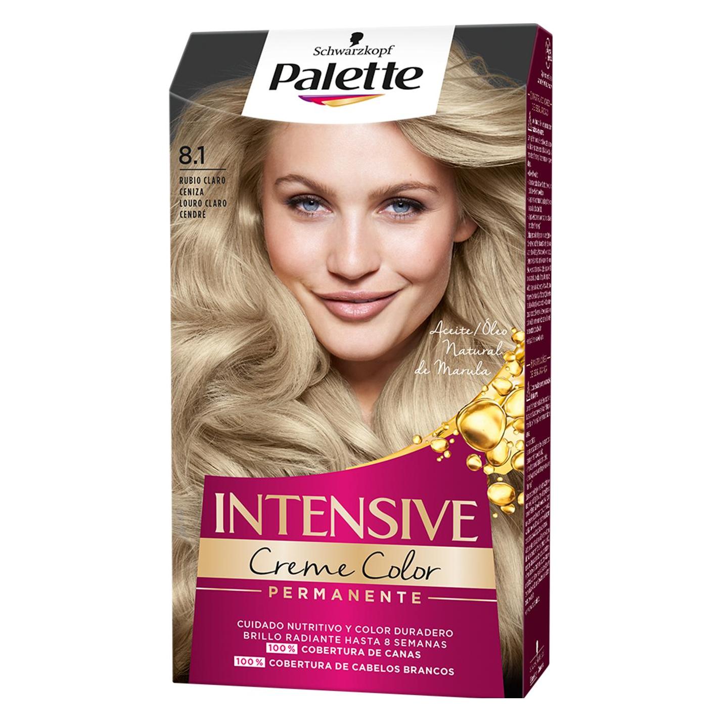 Palette INTENSIVE tinte #8.1-rubio claro ceniza (8.1 Hell Aschblond)