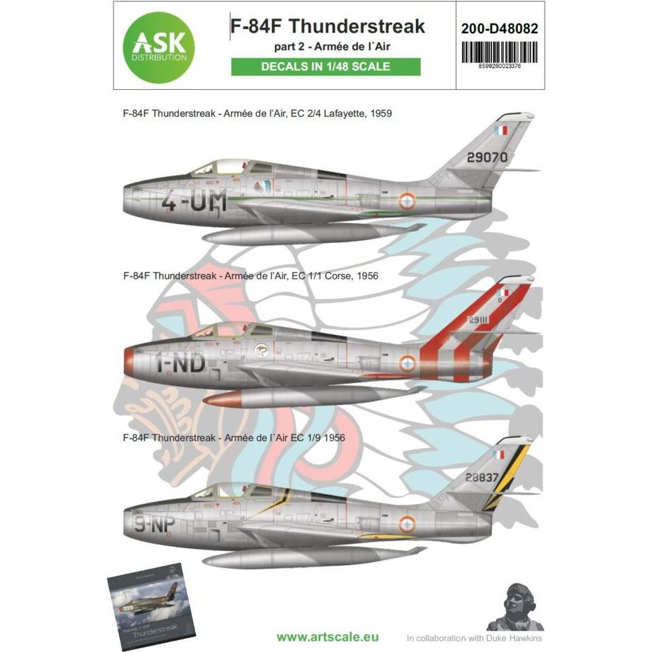 Art Scale Kit F-84F Thunderstreak part 2 - Armée de l'Air - Digitec