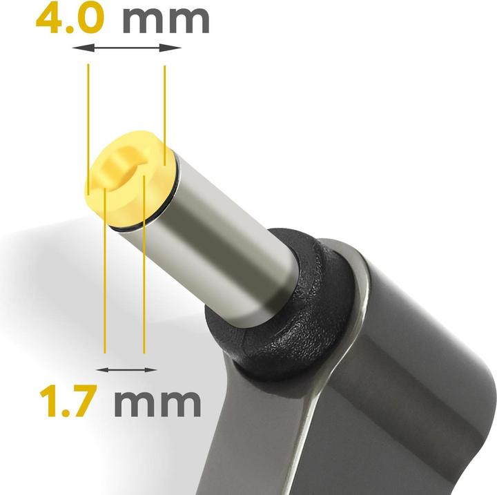 Avizar ADA-100W-C011-YL, USB-C / 4.0 x 1.7mm 100W Adapter (USB-C, USB-C ...