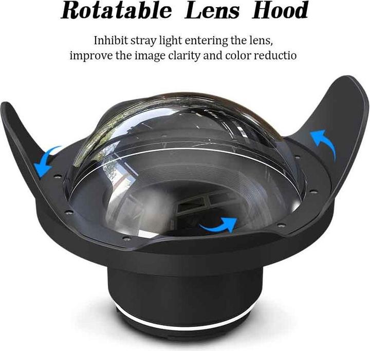 Seafrogs WA006-C-GL WA006-A series 8 inch Dome Port 40M/130FT (Plastic ...