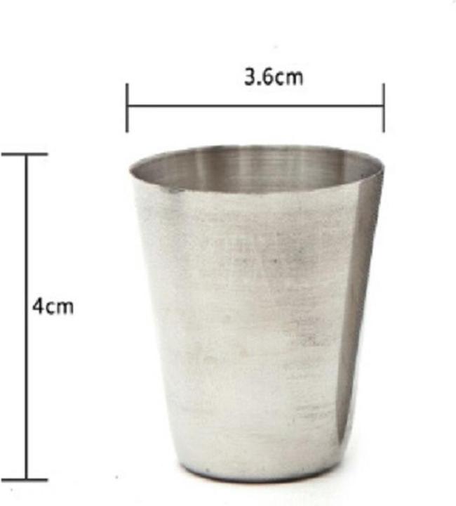 König Design Set of 4 Stackable Mugs Stainless Steel Drinking Mugs ...