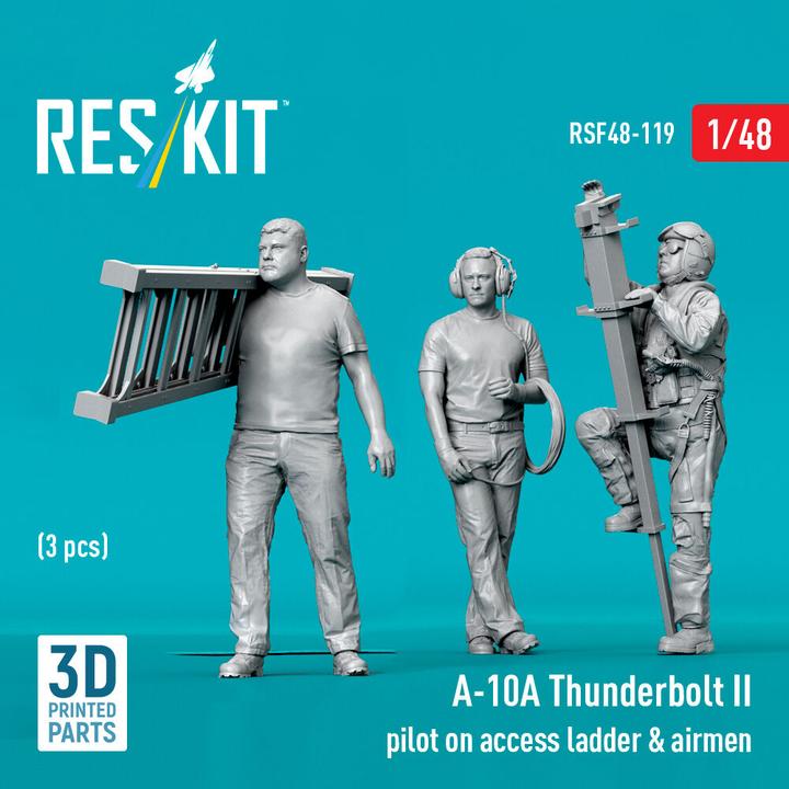 ResKit A-10A Thunderbolt II pilot on access ladder & airmen (3 pcs) (3D ...