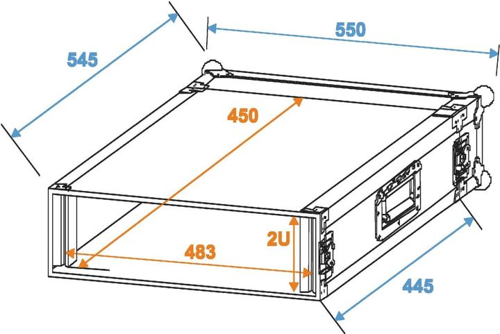 Roadinger Rack Profi 2HE 45cm - kaufen bei Galaxus