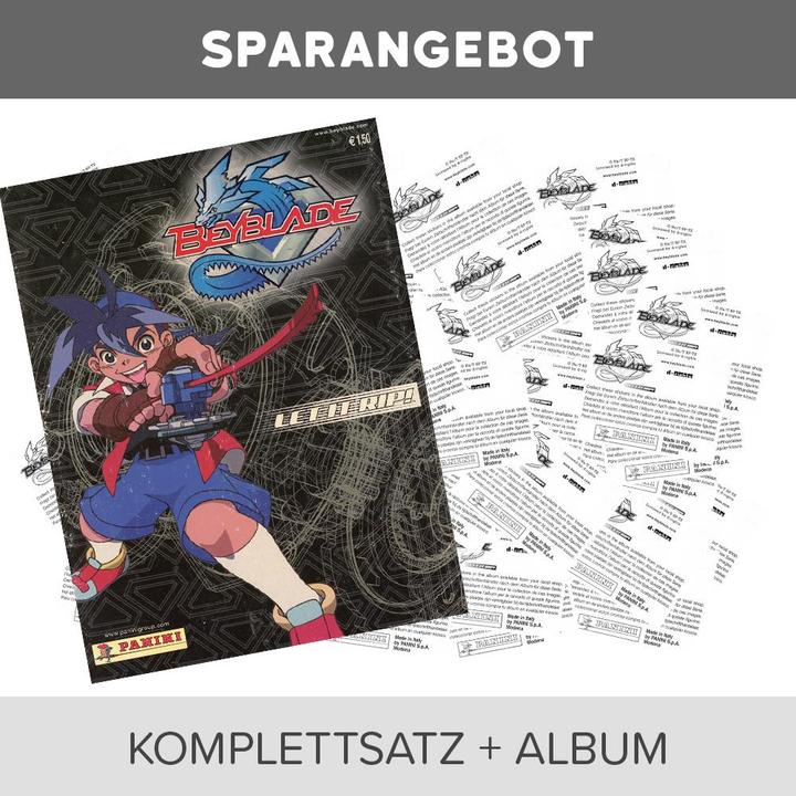 Panini Beyblade - Sammelsticker - Komplettsatz + Album