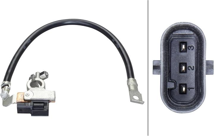 Hella 6PK 010 562-931 Sensor, accumanagement - 12V - Geschroefd - Kabel ...