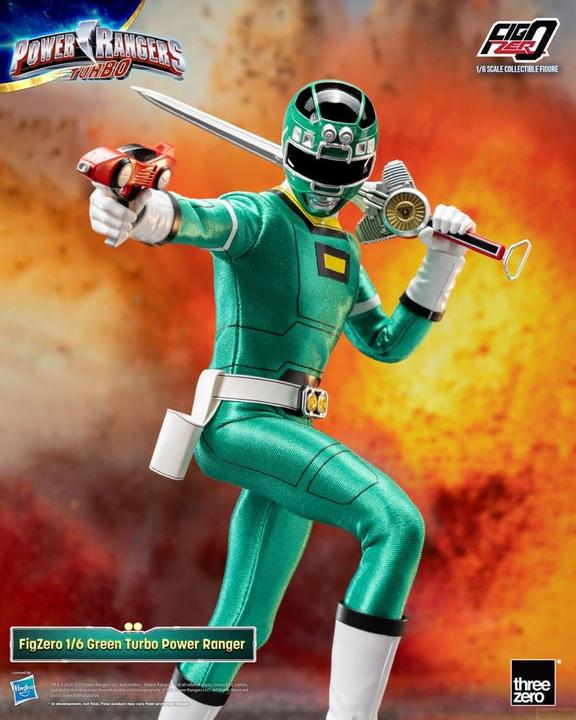 ThreeZero Power Rangers Turbo FigZero Actionfigur 1/6 Green Turbo Power ...