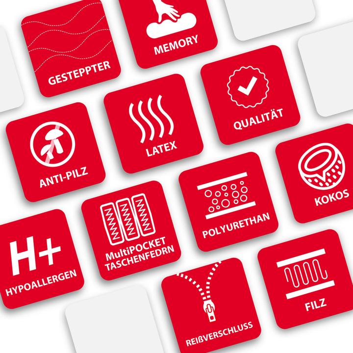 Avetoe Matratze 120x200 SOLE - Kokos Latex Gel - H4/H5 - 22cm (120 x ...