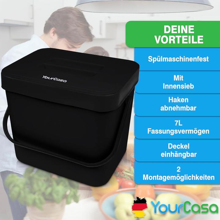 YourCasa Biomülleimer mit Sieb (7 l) - kaufen bei Galaxus - Galaxus