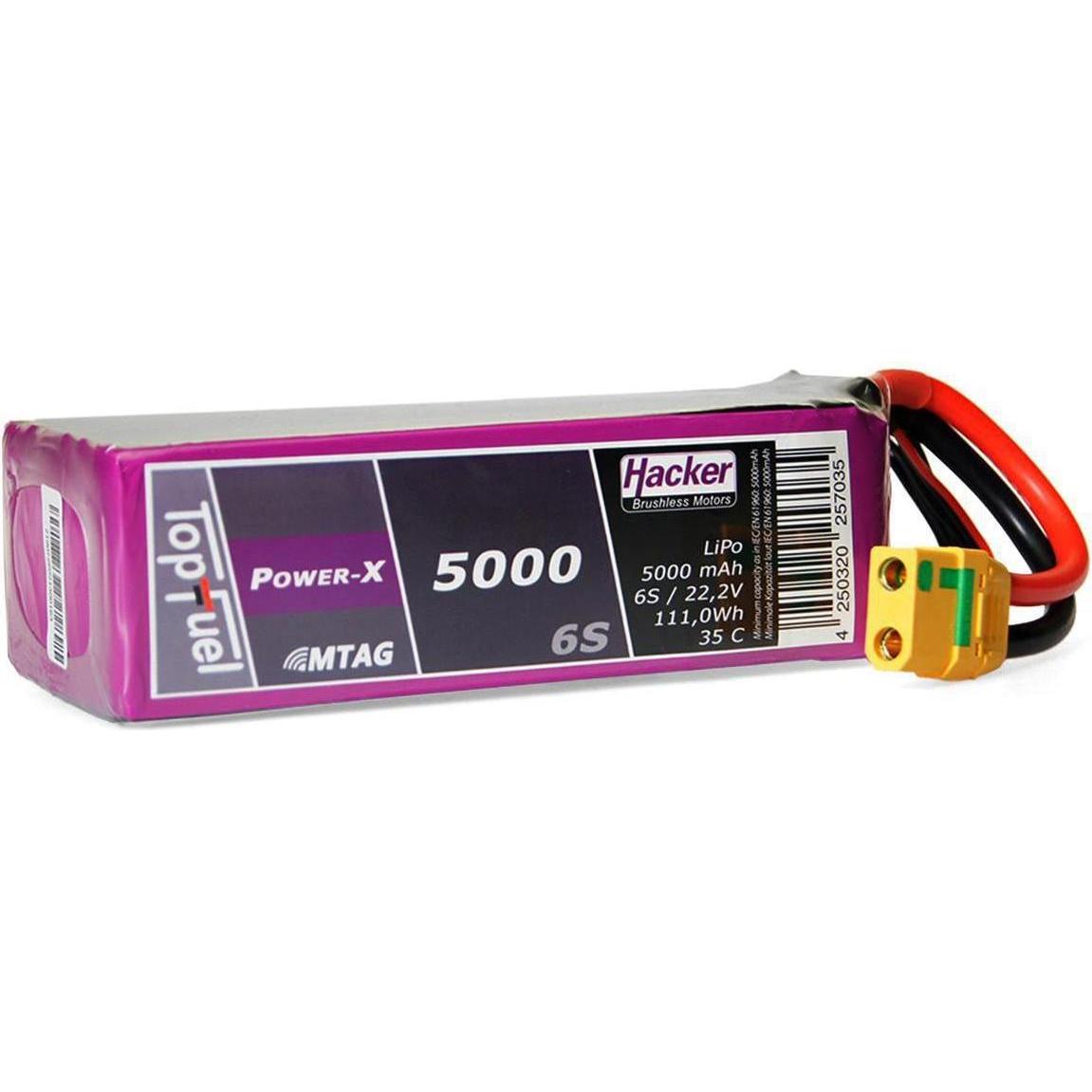Hacker LiPo Pack TF Power-X 5000mAh 6S MTAG (5000 mAh, 22.20 V)