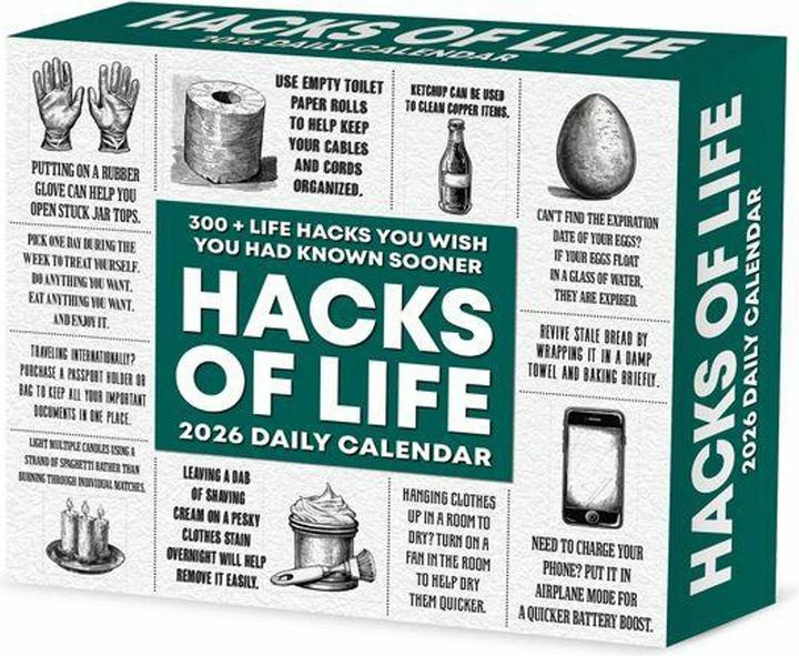 Willow Creek Press Hacks of Life 2026 5.4 X 6.2 Box Calendar - Digitec