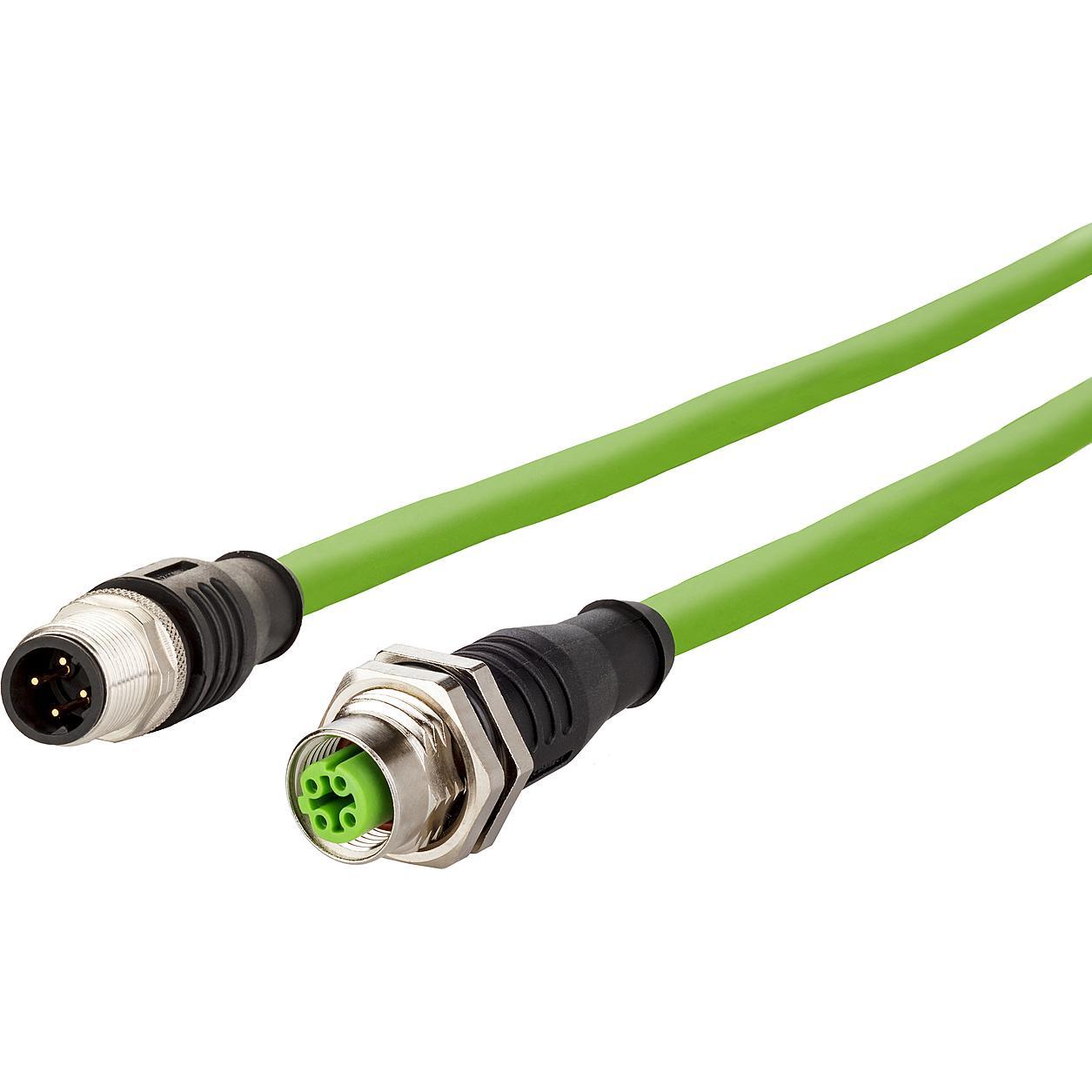 Metz Connect Verbindungsleitung M12, D-kodiert, 1,0 m, AWG 26/19, Cat.5 ...