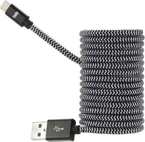 We-Vibe C ble USB/Lightning nylon tressé 2m - noir & blanc + de longueur + de confort - Digitec