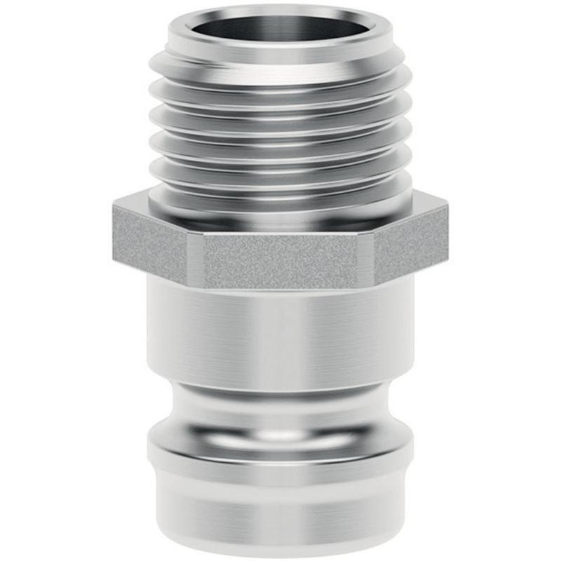 Lüdecke Anschlussnippel für Kupplung Form H, aus Edelstahl mit Aussengewinde ohne Ventil - Galaxus