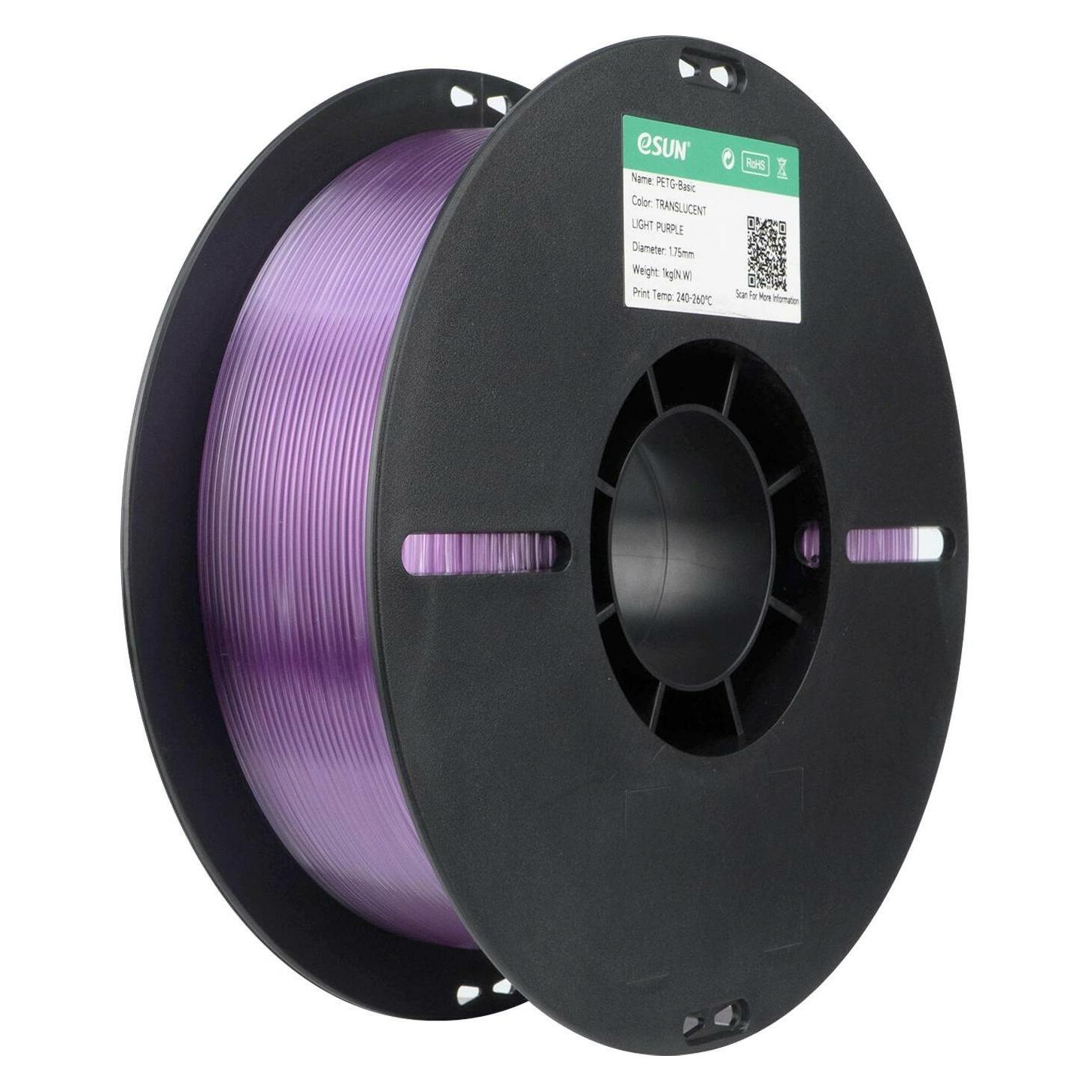 eSUN Filament PETG-Basic, Transluzent 1.75 mm 1 kg, Material (PETG, 1. ...