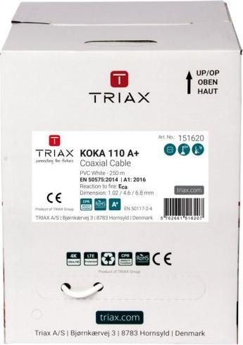 Triax Coaxial cable KOKA 110 A+ 250m Pullbox 110dB - buy at Digitec