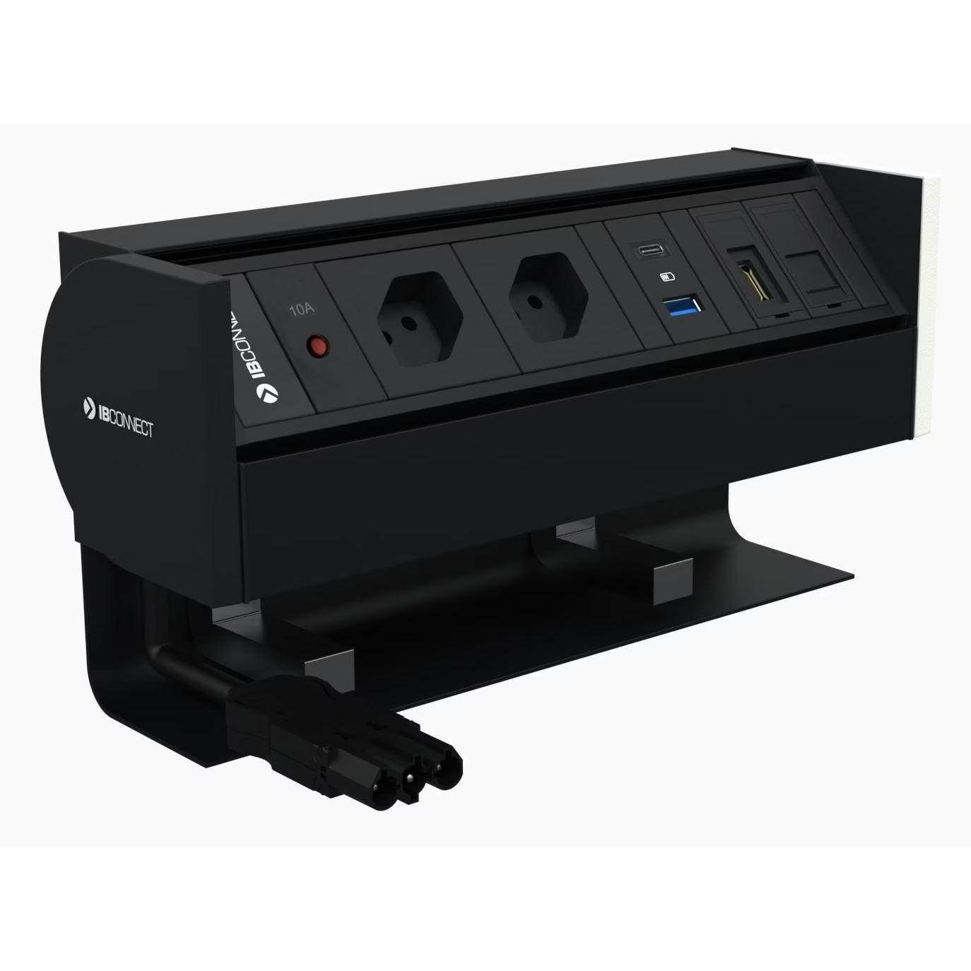 IB Connect PRISMA Unité de prise sw 2x type 13 1x USB-A/C 1x RJ45 1x ...