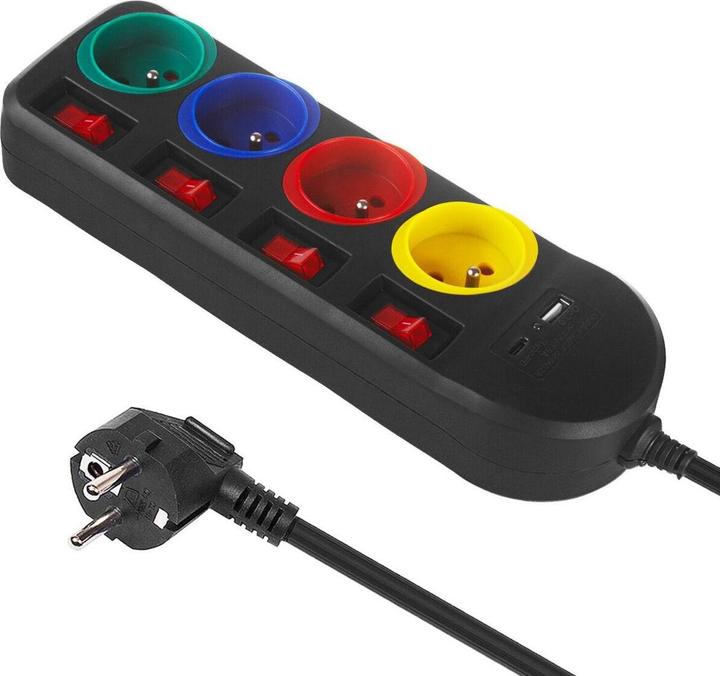 Maclean Steckdosenleiste 4-fach 1,5m MCE508 B - kaufen bei Galaxus