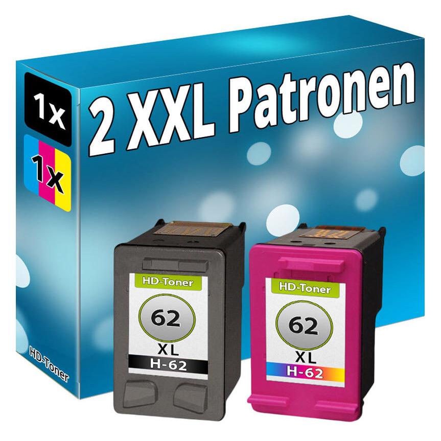 Druckfuxx 2x TINTE PATRONEN für HP 62-XL ENVY 5540 5541 5542 5543 5544 ...