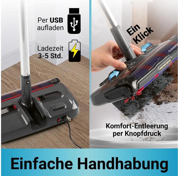 CleanMaxx Akku-Besen 15 W, USB-C, LED - buy at Galaxus