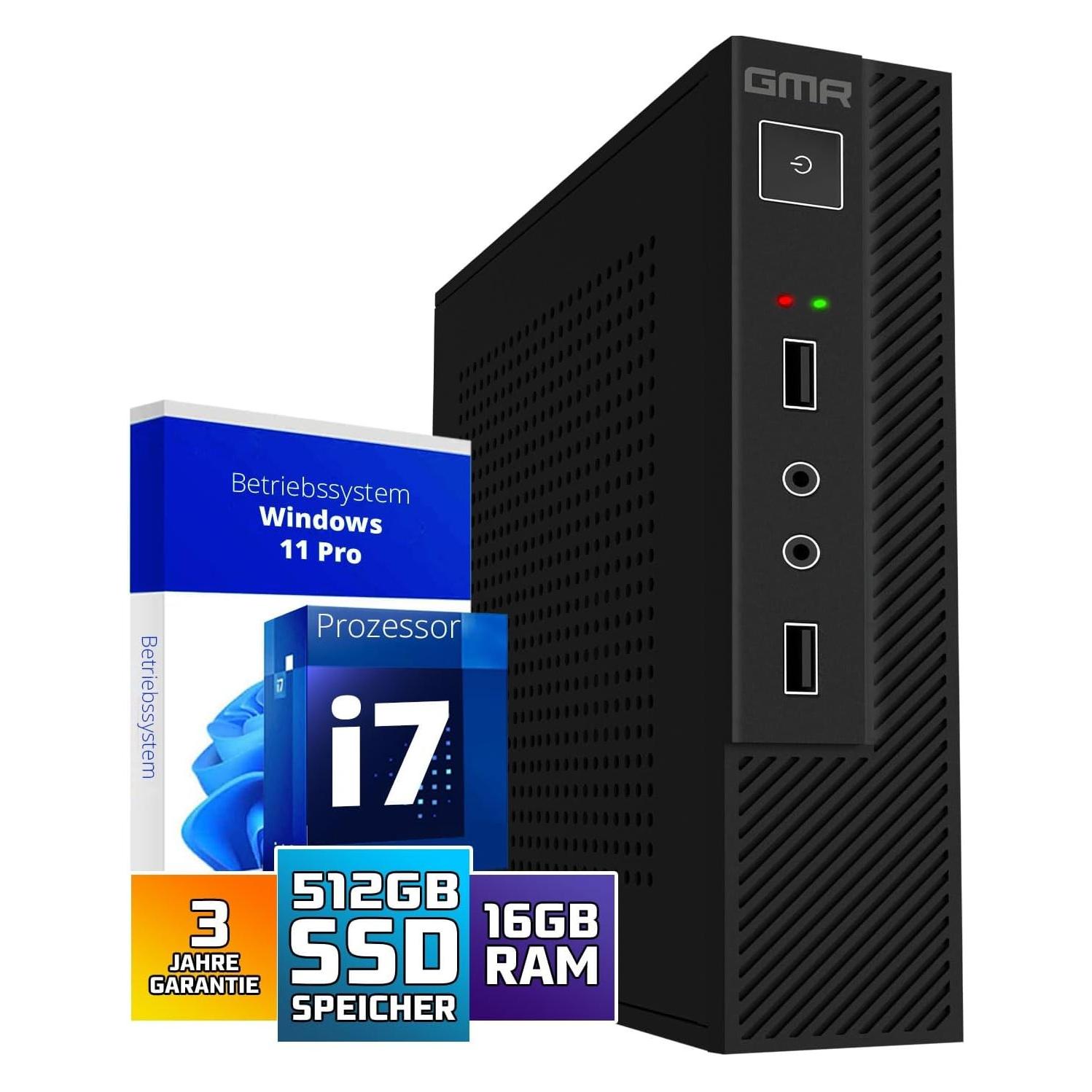 GMR Mini PC Ultra Intelligent i7, 16 Go RAM, 512 Go SSD, USB 3, Windows ...