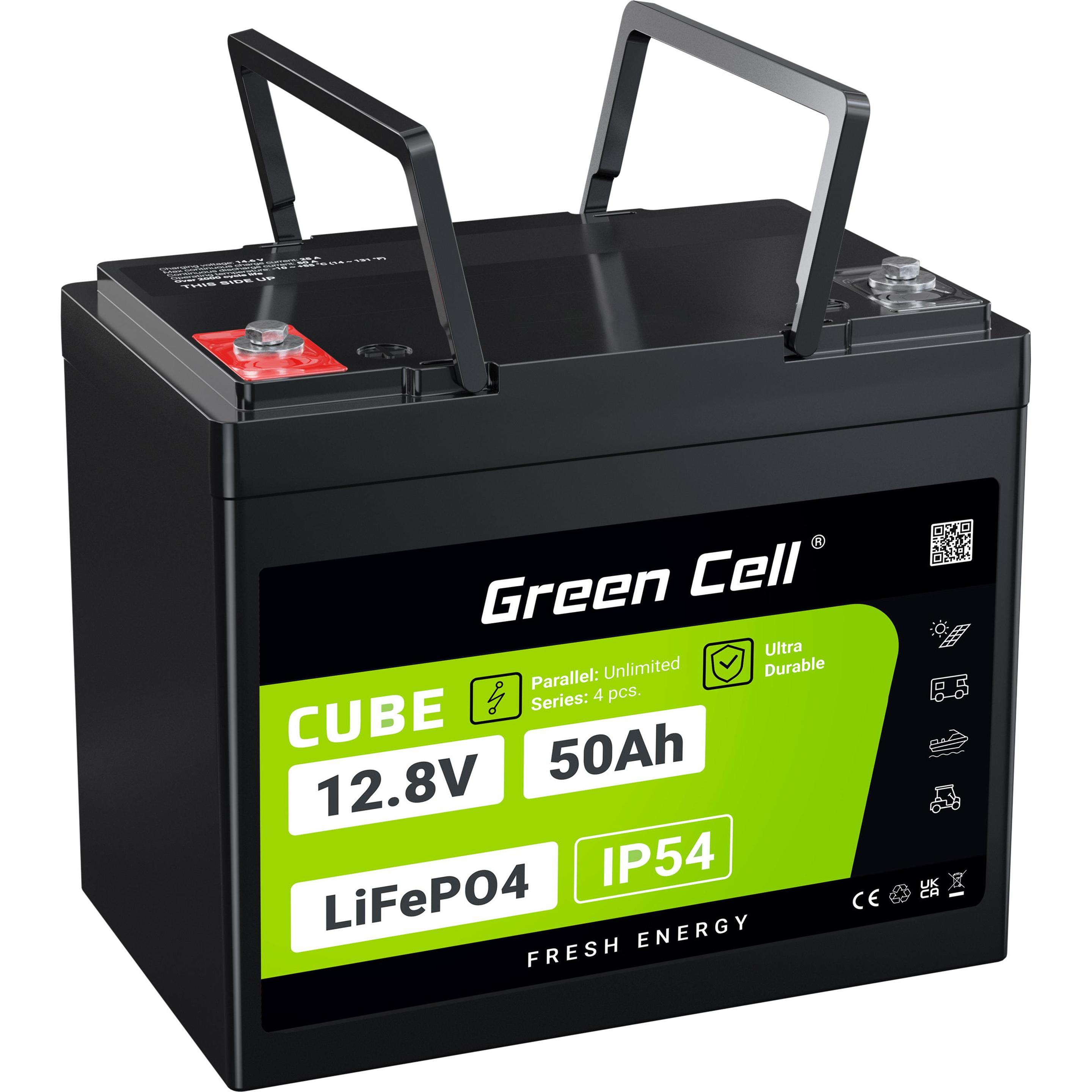 GreenCell Green Cell CUBE LiFePO4 battery 50Ah 12.8V 640Wh lithium iron ...