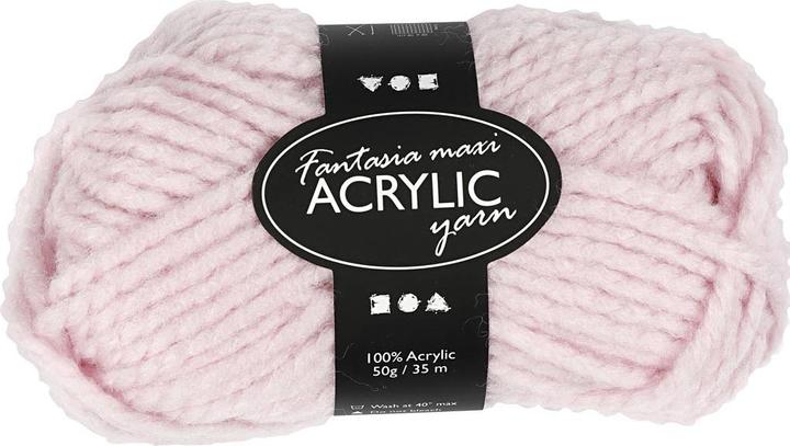 Creativ Company Fantasia Acrylic Yarn, L: 35 m, needle 9-10, light red ...