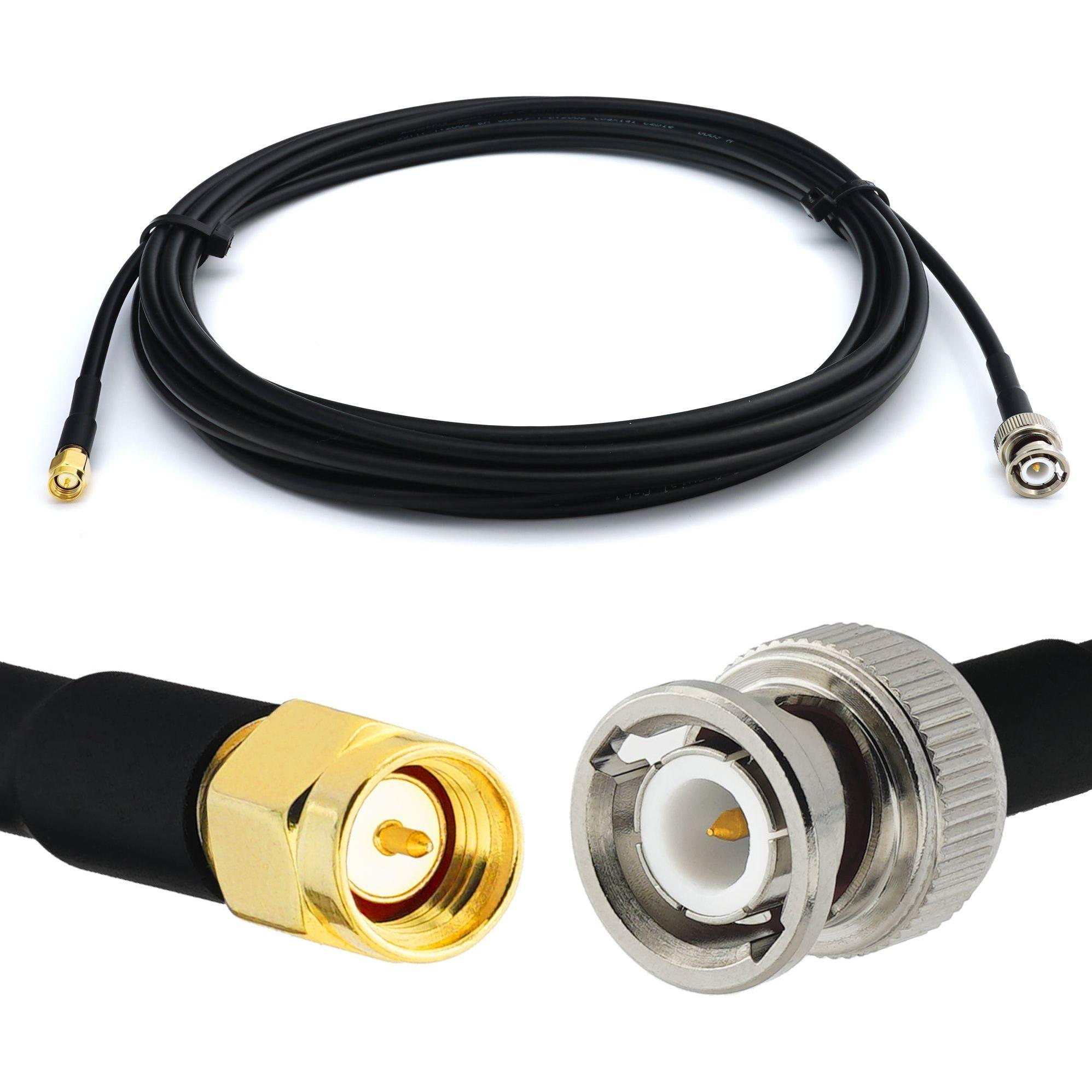 Rangeful BNC Male to SMA Male 2m RG58/U Coaxial Cable RG58-BNCM-SM-2 - Galaxus