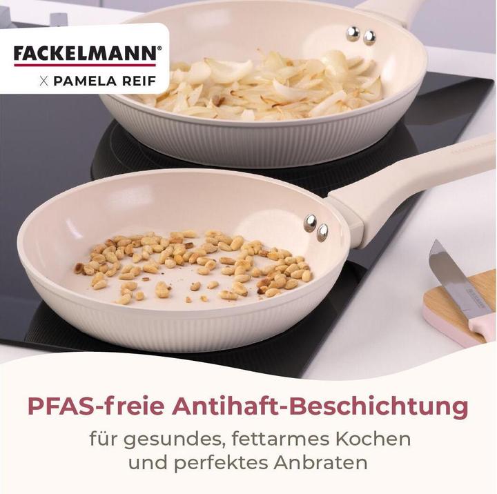 Fackelmann Bratpfanne Shell 20 cm, Beige, Material: Recycling